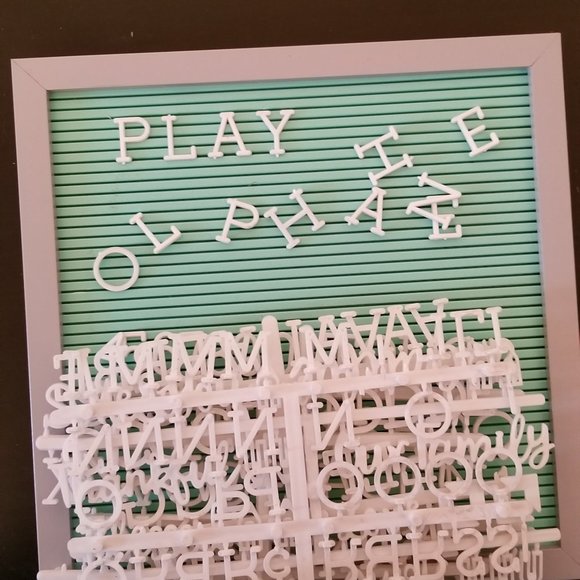 Office | Plastic Letter Board Message Sign 12x12 Grey Changeable Word ...